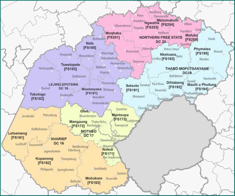 Regional Map – Vrystaat Landbou